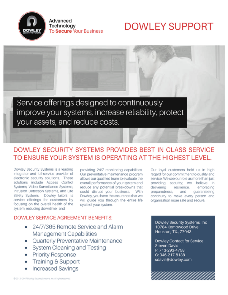Download Brochures – Dowley Security Systems